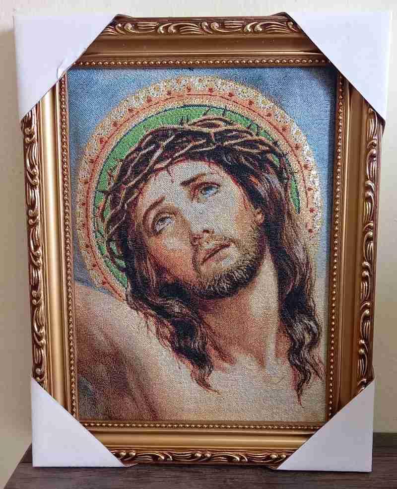 Jual Pigura / Gambar Wajah Yesus Mahkota Duri Kode WCF 04 di Seller ...