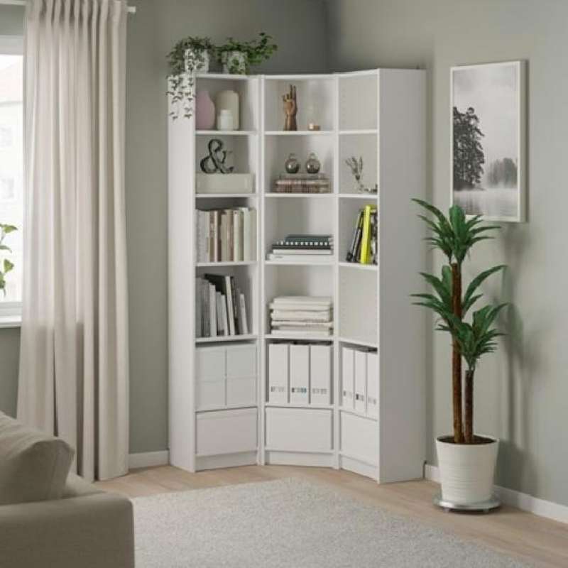 Jual Set Rak Buku Sudut Ruangan 6 Tingkat Kokoh Tinggi 202cm Original ...