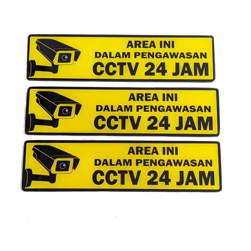 Jual Papan Pemberitahuan Area Terpantau CCTv Murah Mulyocreative di ...