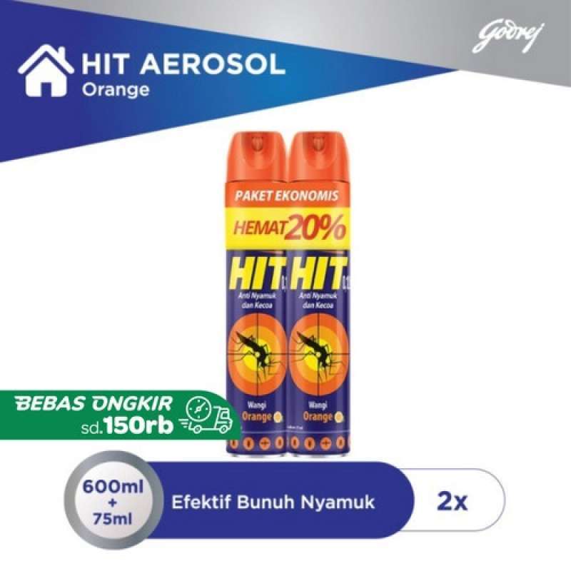 Jual HIT Aerosol Orange Multipack Obat Nyamuk - Basmi Nyamuk Demam ...