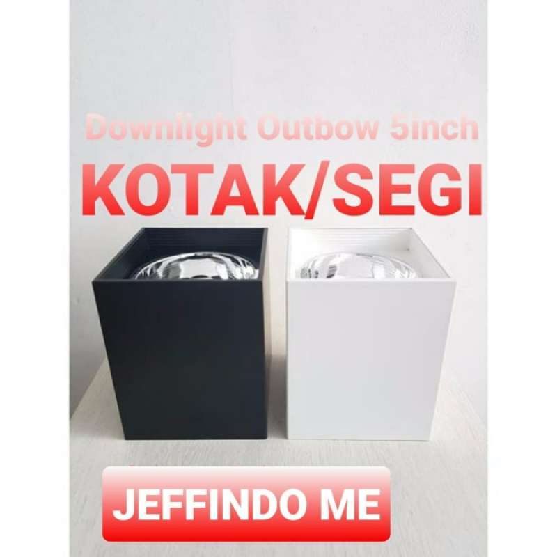 Jual Downlight Outbow Kotak 5 Inch Tempel Plafon Ob Segi Fitting E27 ...