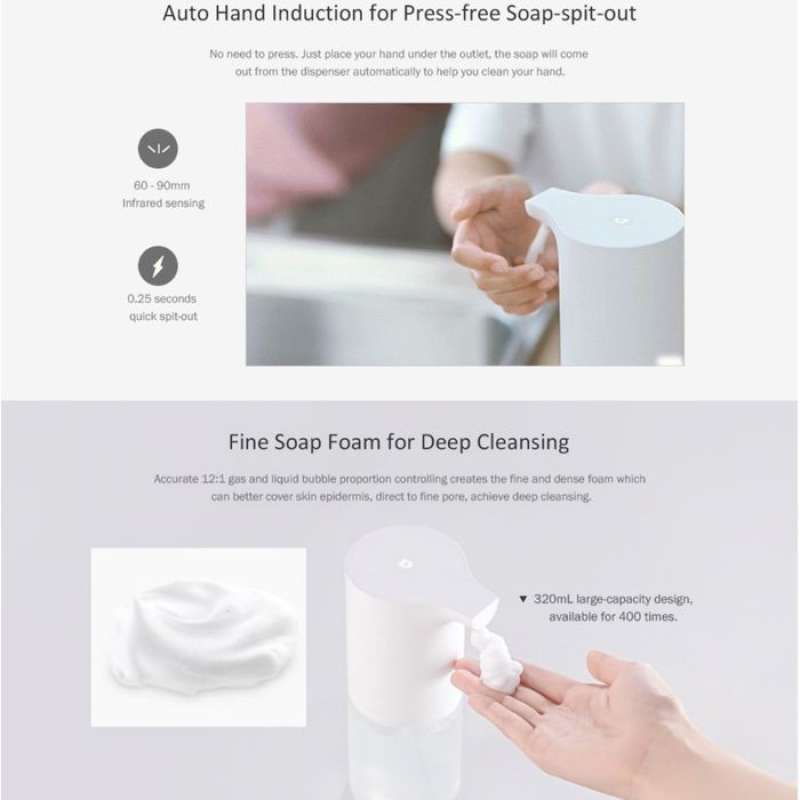 Promo Xiaomi Mijia Hand Washer Soap Dispenser Tempat Botol Sabun ...