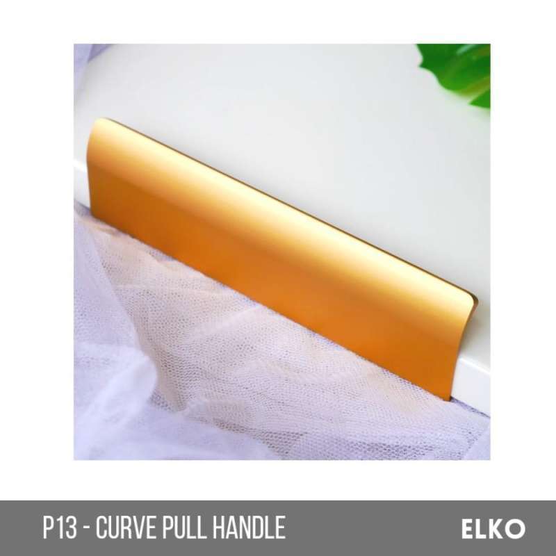 Jual Etivo P13 Pull Bar Handle Black / Gold | Tarikan Laci modern curve ...