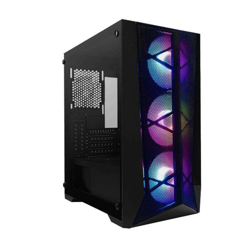 Jual Cube Gaming Targa Free 3 FAN RGB Vertical GPU mATX Gaming Case di ...