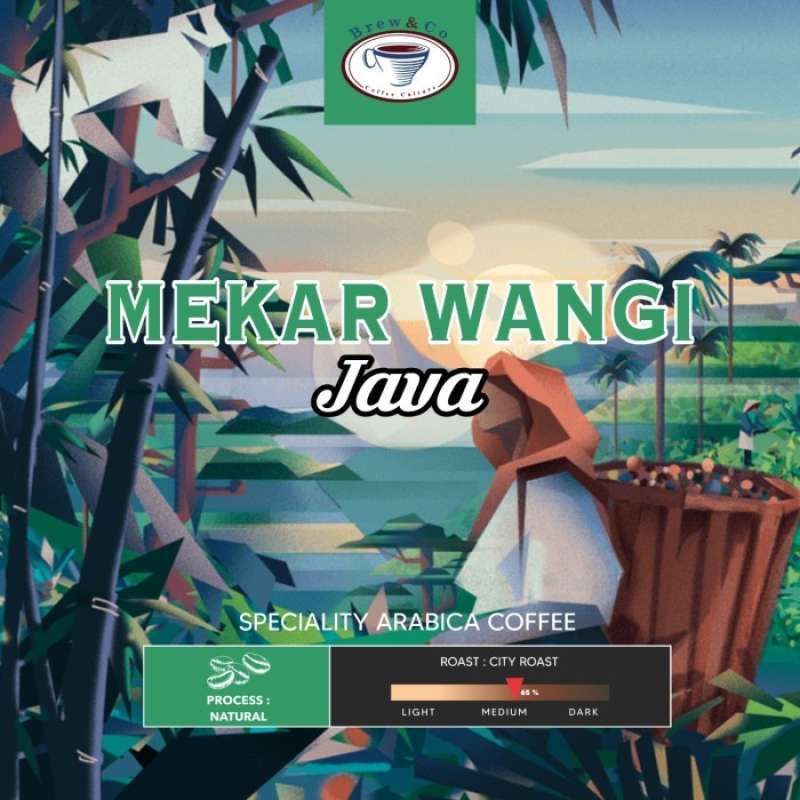 Jual Biji Kopi Mekar Wangi Java Arabica Full Wash Brew&Co Coffee Beans 200g - Biji Kopi di ...