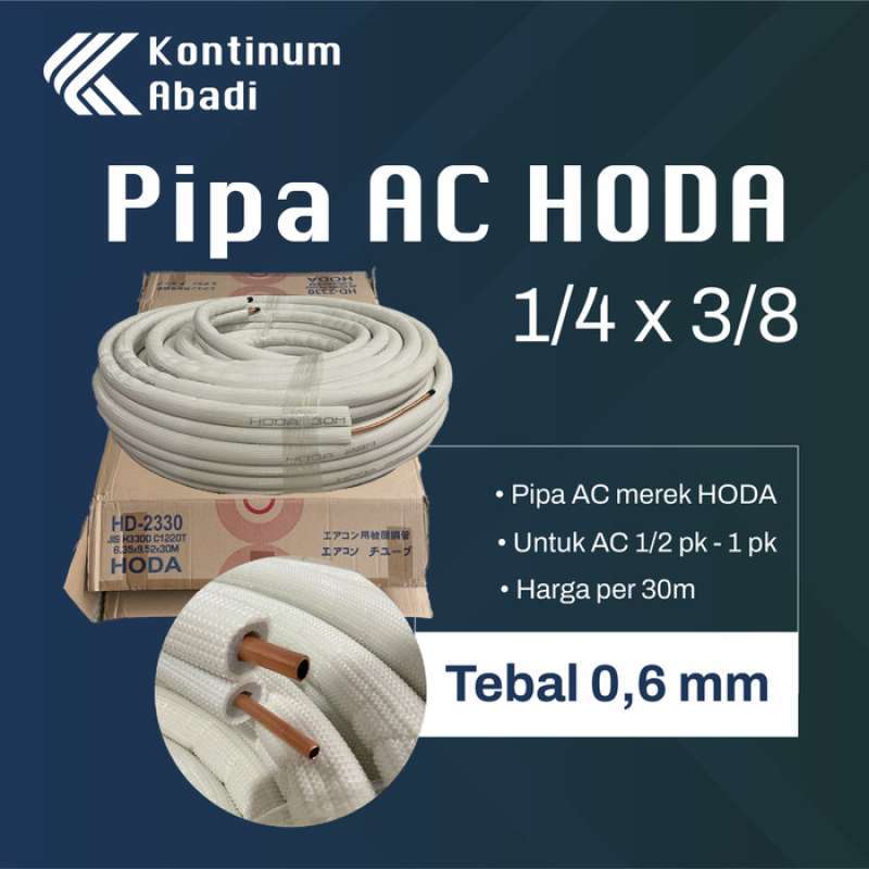 Jual Pipa Ac Hoda 1/4 X 3/8 Untuk Ac 1/2 Pk - 1 Pk | 30M di Seller ...