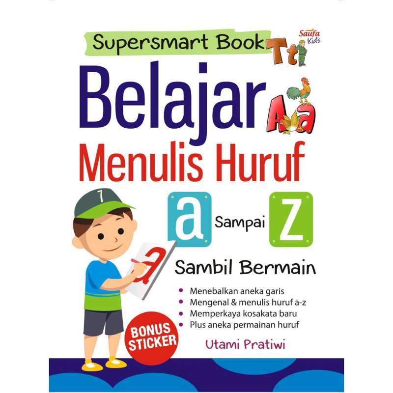 Promo Super Smart Book Belajar Menulis Huruf A Samapi Z Saufa Kids ...