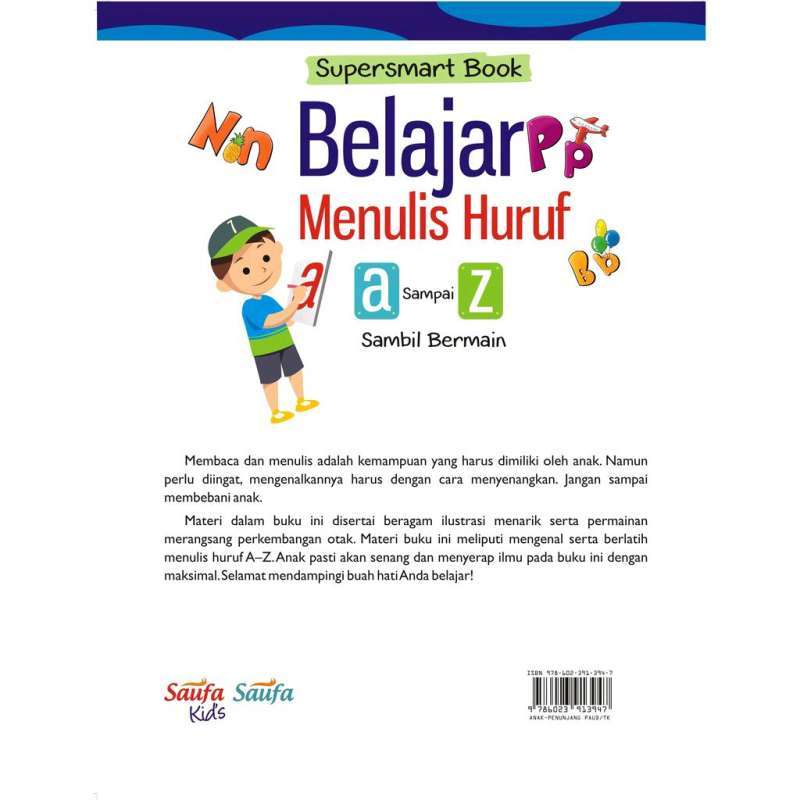Promo Super Smart Book Belajar Menulis Huruf A Samapi Z Saufa Kids ...