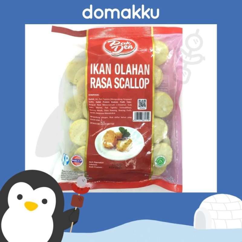 Promo PakDen Scallop (Ikan Olahan Rasa Scallop) 500gr, Makanan Beku ...
