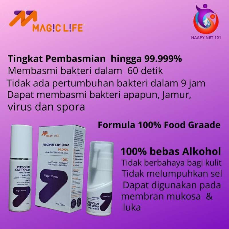 Jual Personal Care Spray Magic Women Magiclife 1 Box Isi 30ml Dan 50 Ml ...