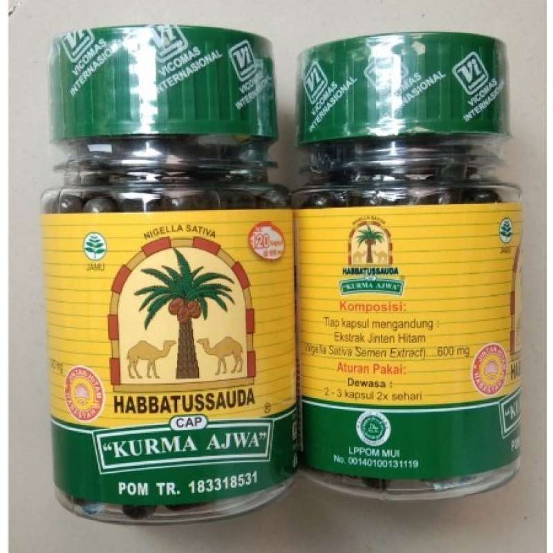 Promo Habbatussauda Jinten Hitam Bubuk Cap Kurma Ajwa isi 120 Kapsul ...