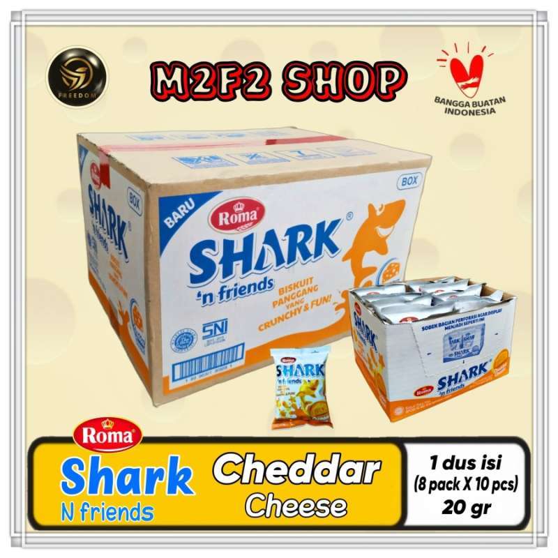 Jual Roma Biskuit Shark n Friends Cheddar Cheese | Keju - 20 gr ...