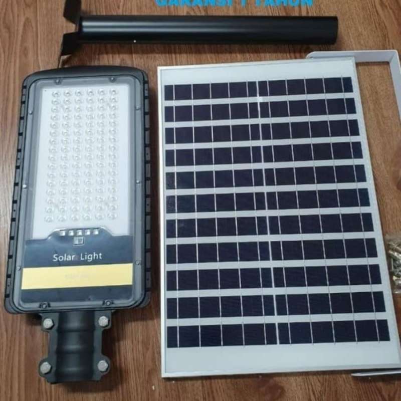 Jual lampu jalan solar panel matahari sel 120w 120 watt pju outdoor ...