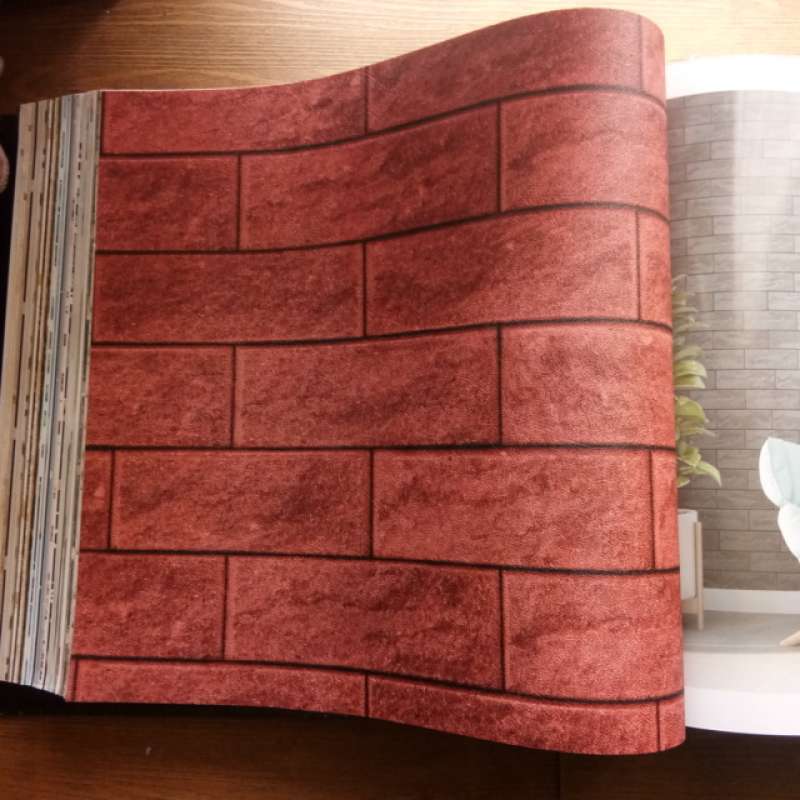 Jual WALLPAPER DINDING MOTIF BATU BATA 3D di Seller Qioswallpaper ...