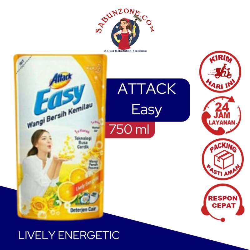 Jual Deterjen Cair Liquid Refill Attack Easy Orange Lively Energetic ...