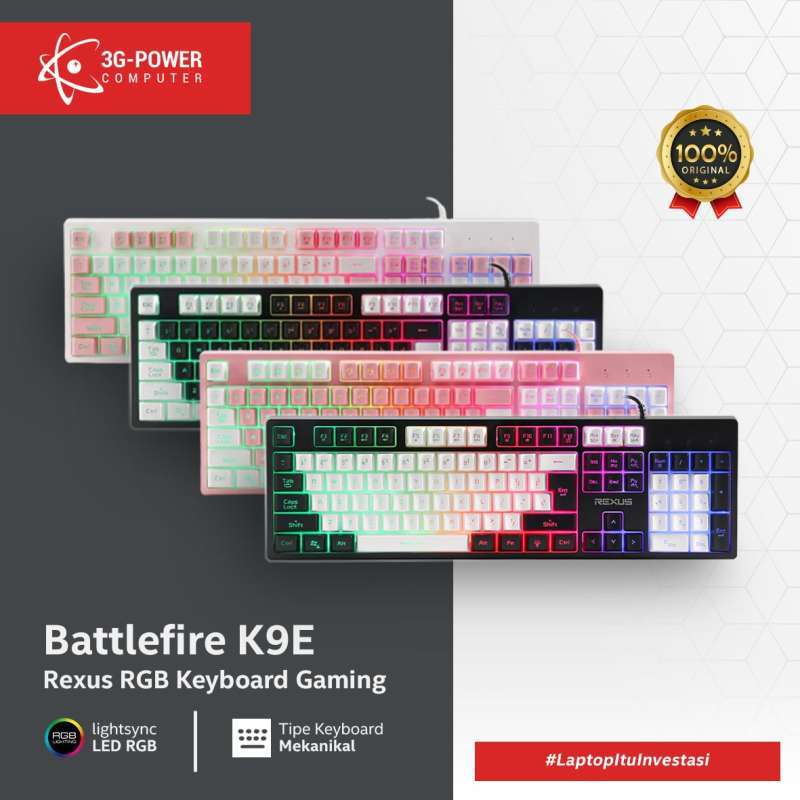 Promo Rexus Keyboard Gaming K9E / Rexus K9E Diskon 34% di Seller 3G ...
