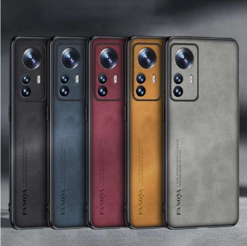 Jual Xiaomi 12 Lite Fanoya Premium Nappa Leather Soft Case - Red Di ...
