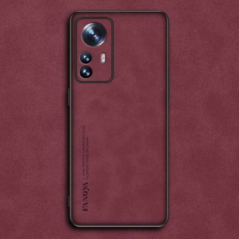 Jual Xiaomi 12 Lite Fanoya Premium Nappa Leather Soft Case - Red Di ...