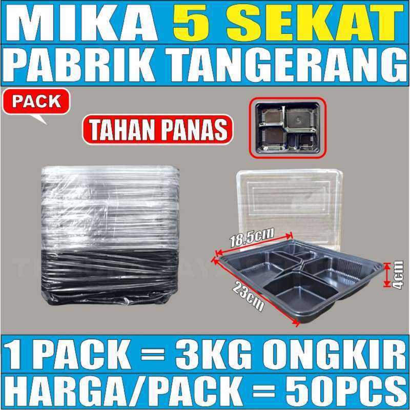 Jual Mika Bento 5 Sekat Tray Bento Box Kotak Bekal Makanan Plastik ...