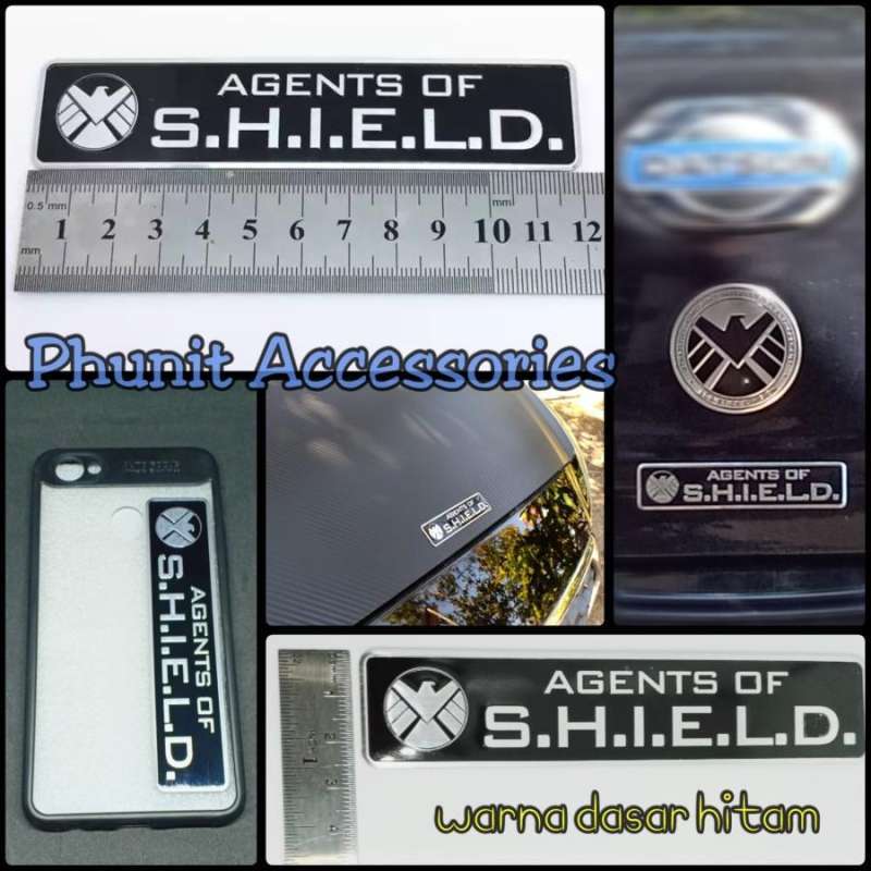 Jual Sticker Emblem 3D Tulisan Agent Of Shield Mobil Motor Laptop di ...