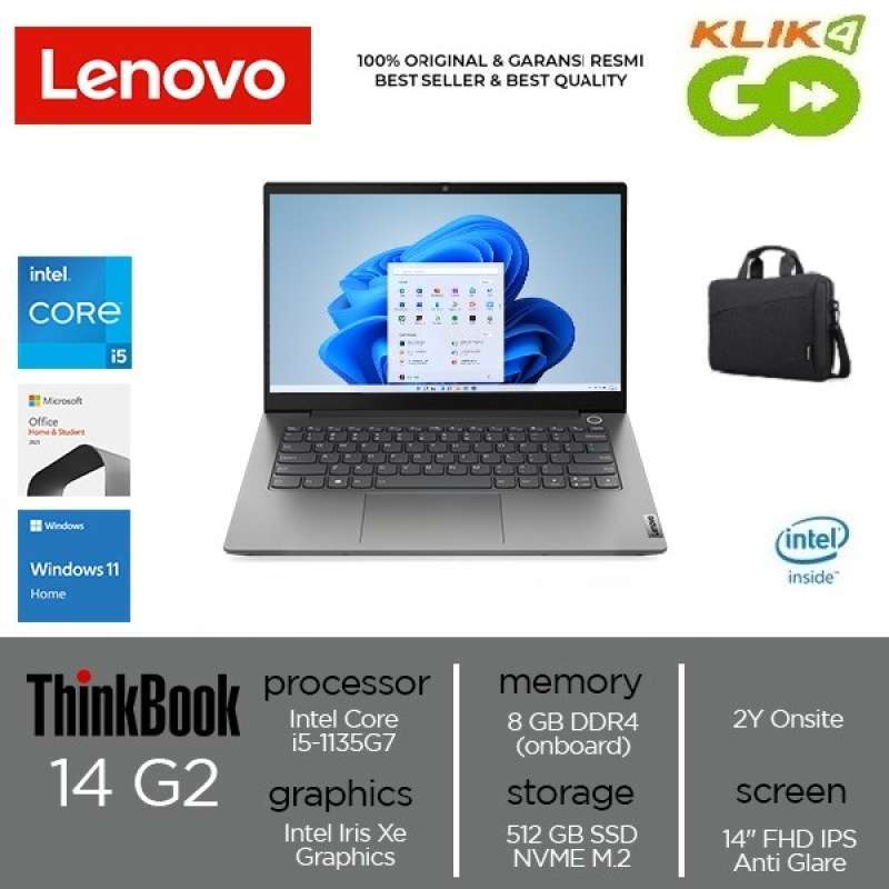 Jual Lenovo Thinkbook G Itl I G Ram Gb Gb Ssd Fhd Ips Win Home