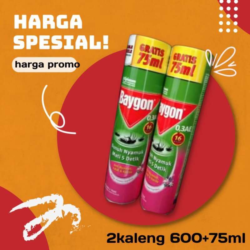 Promo Baygon 600Ml 75Ml Nyamuk Diskon 17% di Seller PALANG MERAH STORE ...