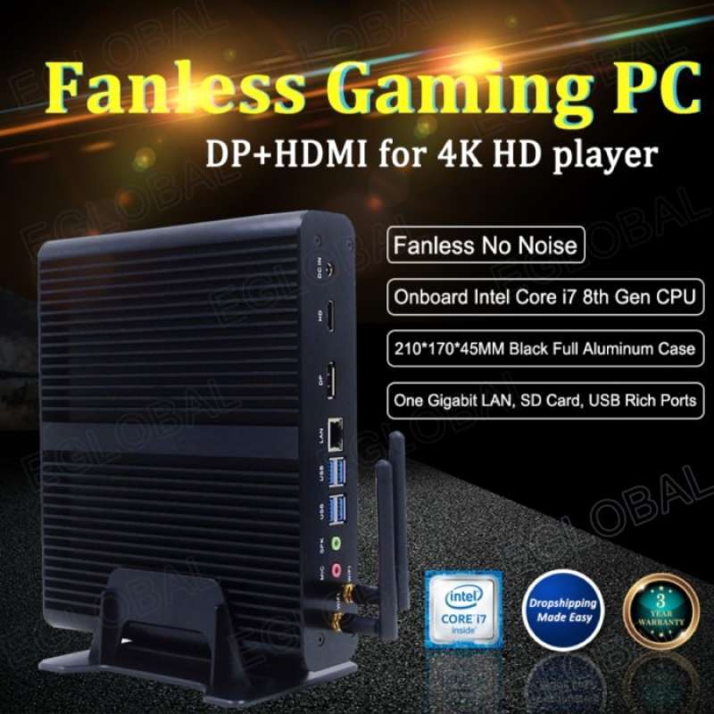Jual 8GB DDR4 1TBH HDD 7th Gen Core i7 7500U Eglobal Fanless Mini PC Intel di Seller Cullen ...