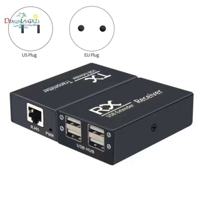 Jual Usb 2.0 Hub Extender 4 Port RJ45 Ethernet UTP Panjang 120M di ...