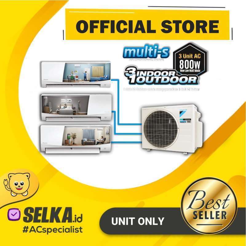 Jual Daikin AC Multi S 3 Koneksi MKC50RVM4 (3/4 PK + 1 PK + 1 PK) Inverter di Seller PESONA ...