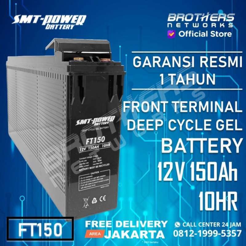 Jual FRONT TERMINAL BATTERY 12V 150AH SOLAR PANEL SURYA - SMT-POWER ...