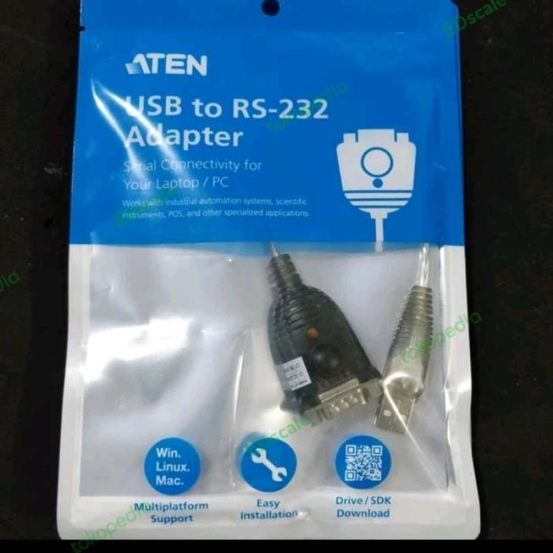 Jual Kabel Aten Usb To Serial Rs232 Db9 Uc 232a / Aten Rs232 Di Seller ...