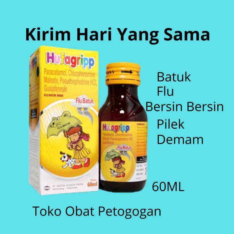 Jual Hufagrip Flu & Batuk Sirup 60 ml Mengobati Demam Sakit Kepala ...