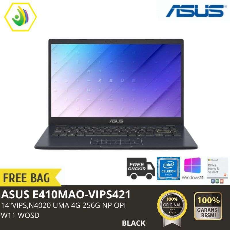Jual Asus E410mao-vips421 14inc Vips,n4020.uma.4g.256g.np.opi.w11 Di ...