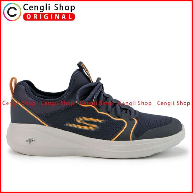Jual Sepatu Skechers Pria Original Terbaru Sneaker Go Run Fast Navy ...