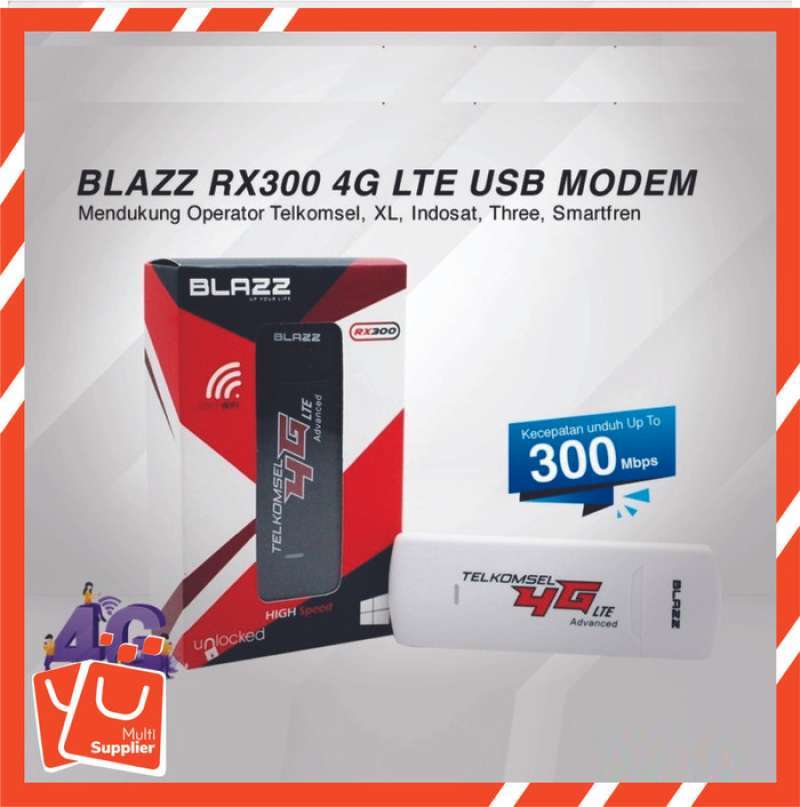 Jual BLAZZ RX300 4G LTE USB MODEM UNLOCKED SEMUA OPERATOR 4G INDONESIA ...