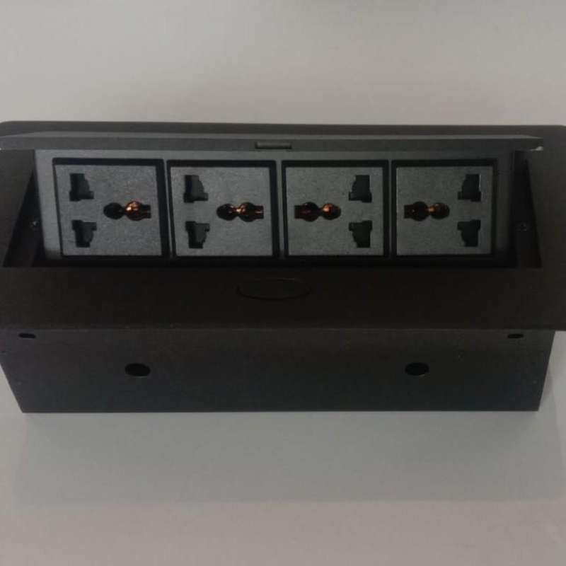 Jual STOP KONTAK MEJA & LANTAI 4 POWER HITAM di Seller The Best Store ...