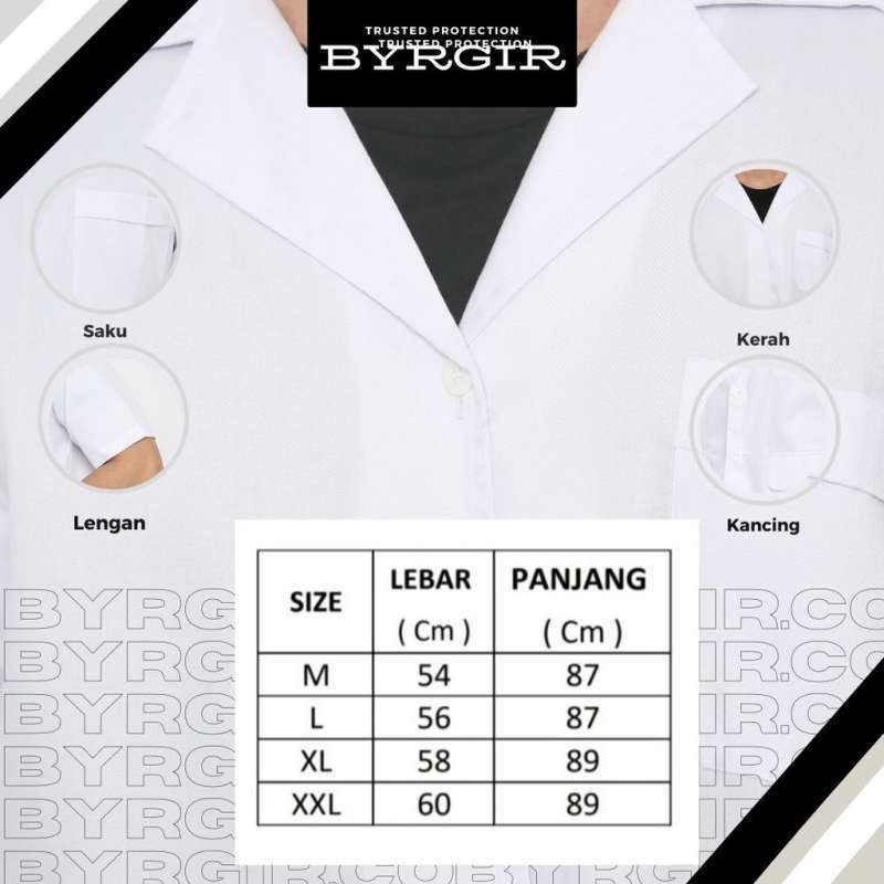 Promo Byrgir Jas Lab Apd Baju Laboratorium Lengan Pendek Baju Rs ...