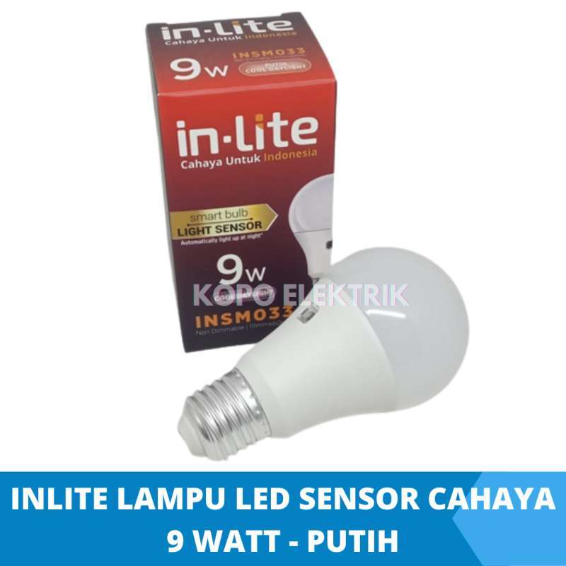 Jual Lampu Sensor Cahaya Inlite 9w / Lampu sensor Cahaya 9 watt di ...