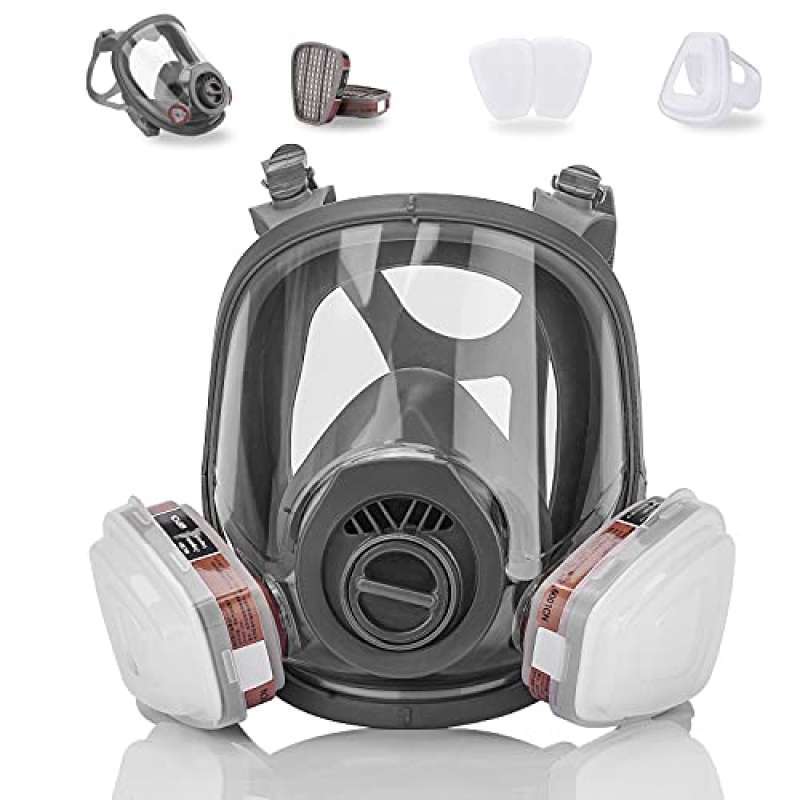 Promo FNWD Reusable Full Face Mask with Activated Carbon Air Filter ...