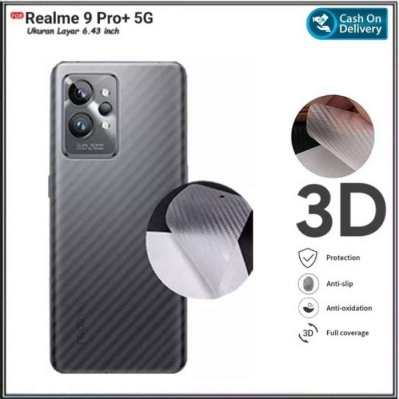 Jual REALME 9 4G / PRO / PRO+ BACK SKIN CARBON ANTI GORES BELAKANG di ...