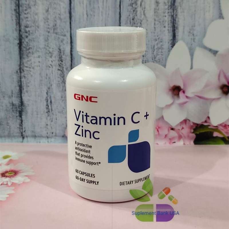 Jual (DIJAMIN ORIGINAL) Gnc Vitamin C + zinc a protective immune support isi 60 caps di Seller ...