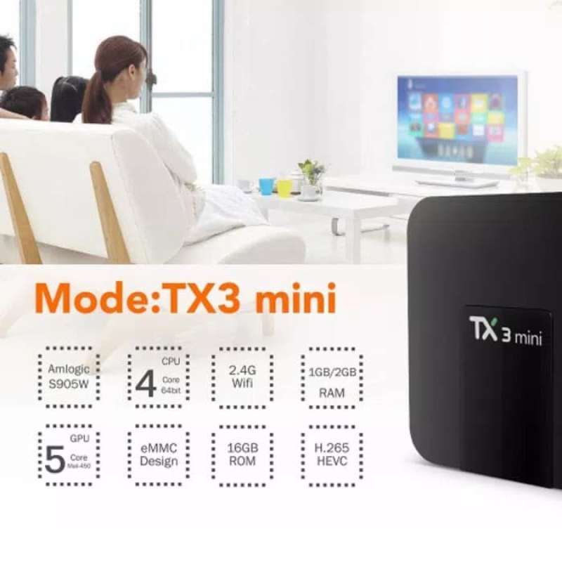 Promo Paket Android Tv Box Tanix Tx3 Mini 2/16 + Mini Keyboard I8 ...