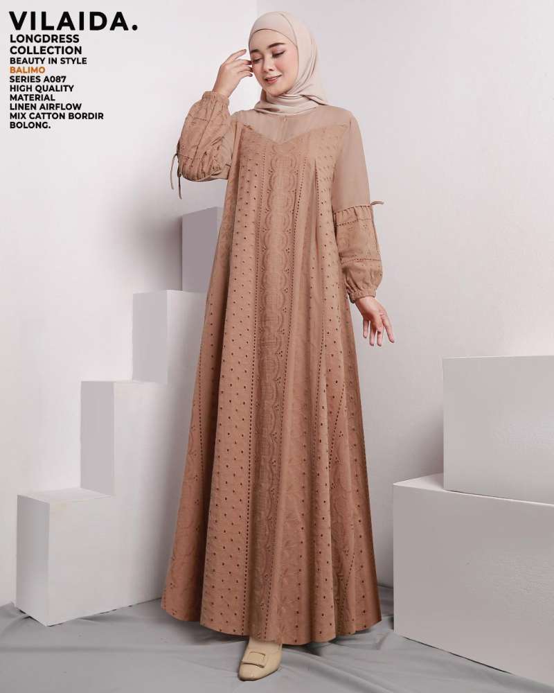 Jual Gamis Balimo Series | Gamis Katun Bordir | Baju Lebaran | Gamis ...