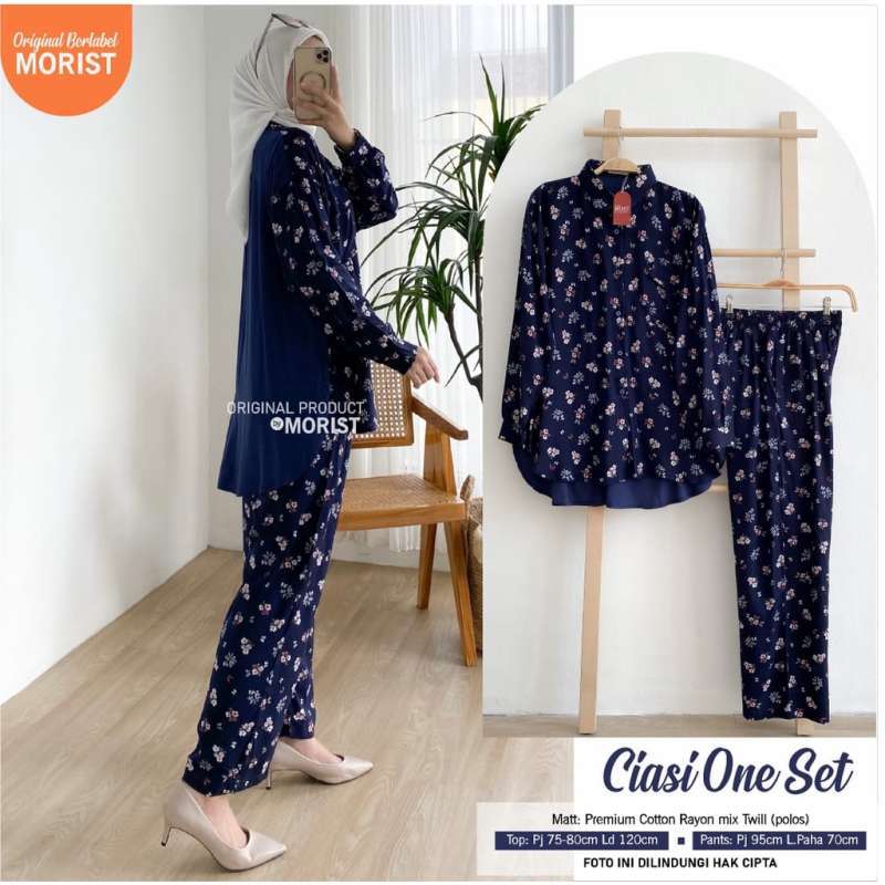 Jual CIASI BY MORIST BAJU SETELAN WANITA TERBARU 2022 DAILY ONE SET LD 120 JUMBO SETCEL ONESET ...