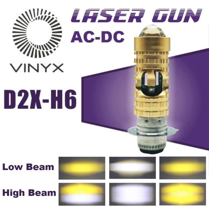 Jual Lampu Utama Led Lasergun Motor Ac Dc Laser Gun H6 H4 Vinyx Csp D2 ...