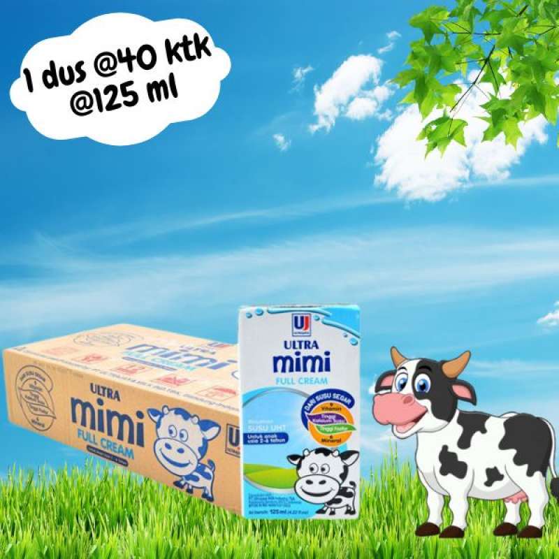 Promo ULTRA JAYA , SUSU UHT MIMI FULL CREAM PUTIH 125 mL [ 1 Dus @ 40 ...