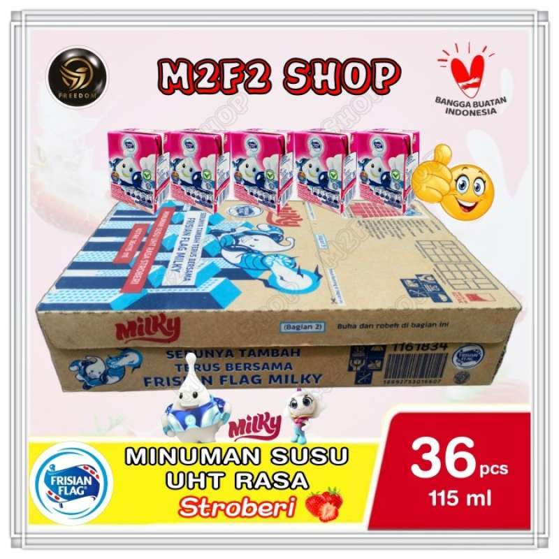 Promo Susu Bendera Frisian Flag Milky Uht (Stroberi) - 115 Ml Diskon 12 ...