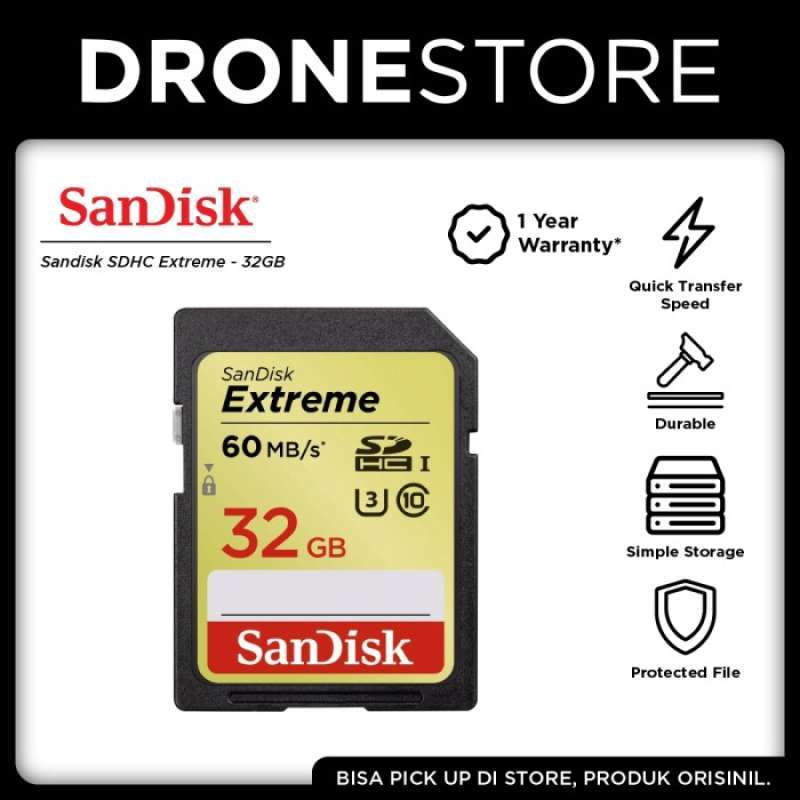 Promo Sandisk Camera Extreme Sd Card 32 / 64 / 128 Gb Memory Kamera ...