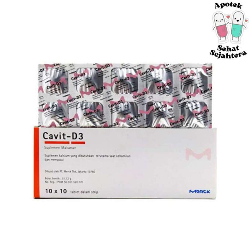 Jual VITAMIN D3 CAVIT - D3 STRIP ISI 10 TABLET di Seller Apotek Sehat ...