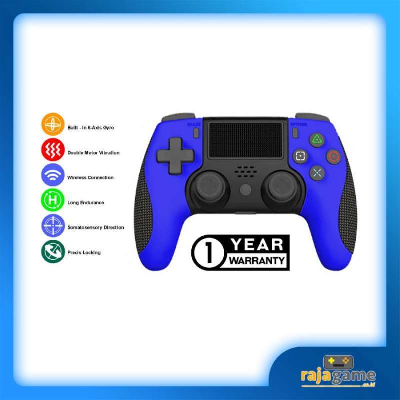 Promo Controller Wireless Lucky Fox for PS4/PS5 (LF-0288) - Blue Diskon ...